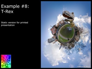 Reprojecting equirectangular images, examples – PanoTwins