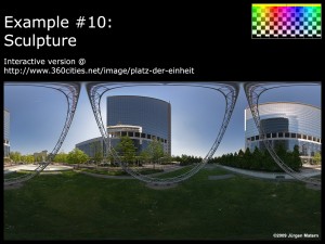 Reprojecting equirectangular images, examples – PanoTwins